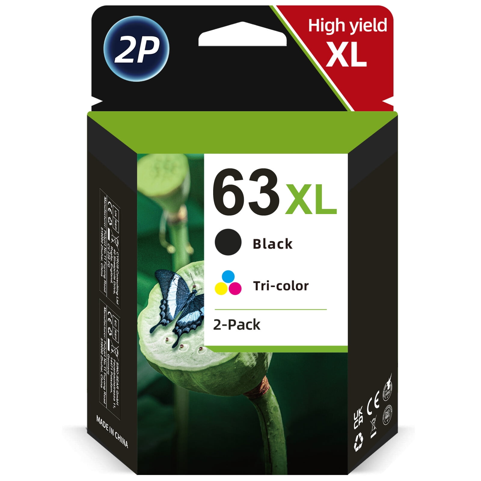 63XL Ink Cartridge Replacement for HP 63xl Ink for HP 63XL Printer Ink ...
