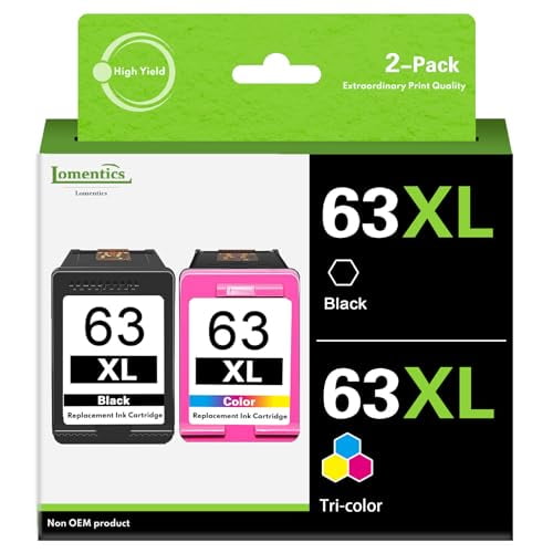 63XL Ink Cartridges Black and Color Compatible 63XL 63 Ink Cartridges ...