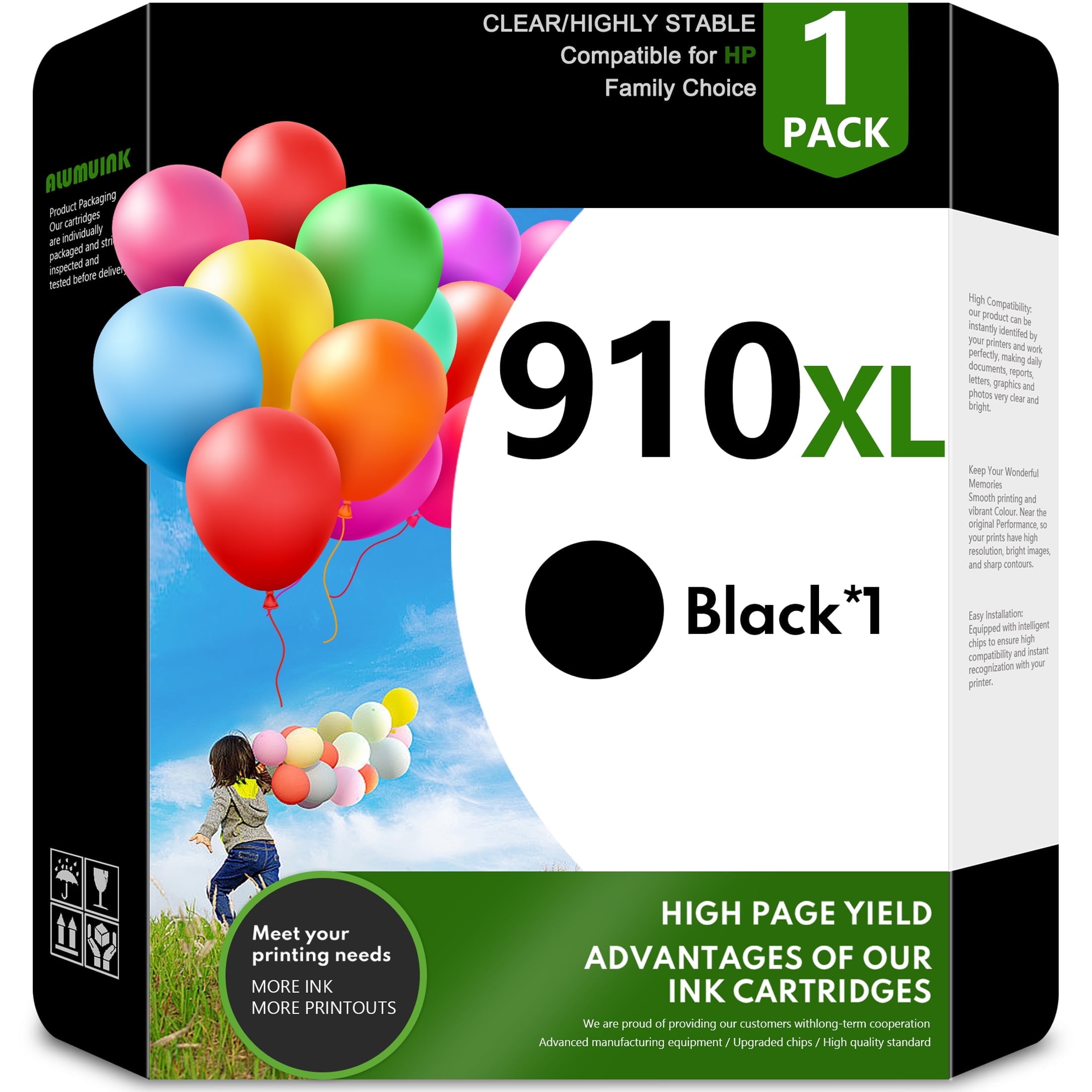 910 Ink Cartridge Black Compatible for HP 910 XL Ink Cartridges 8030 ...