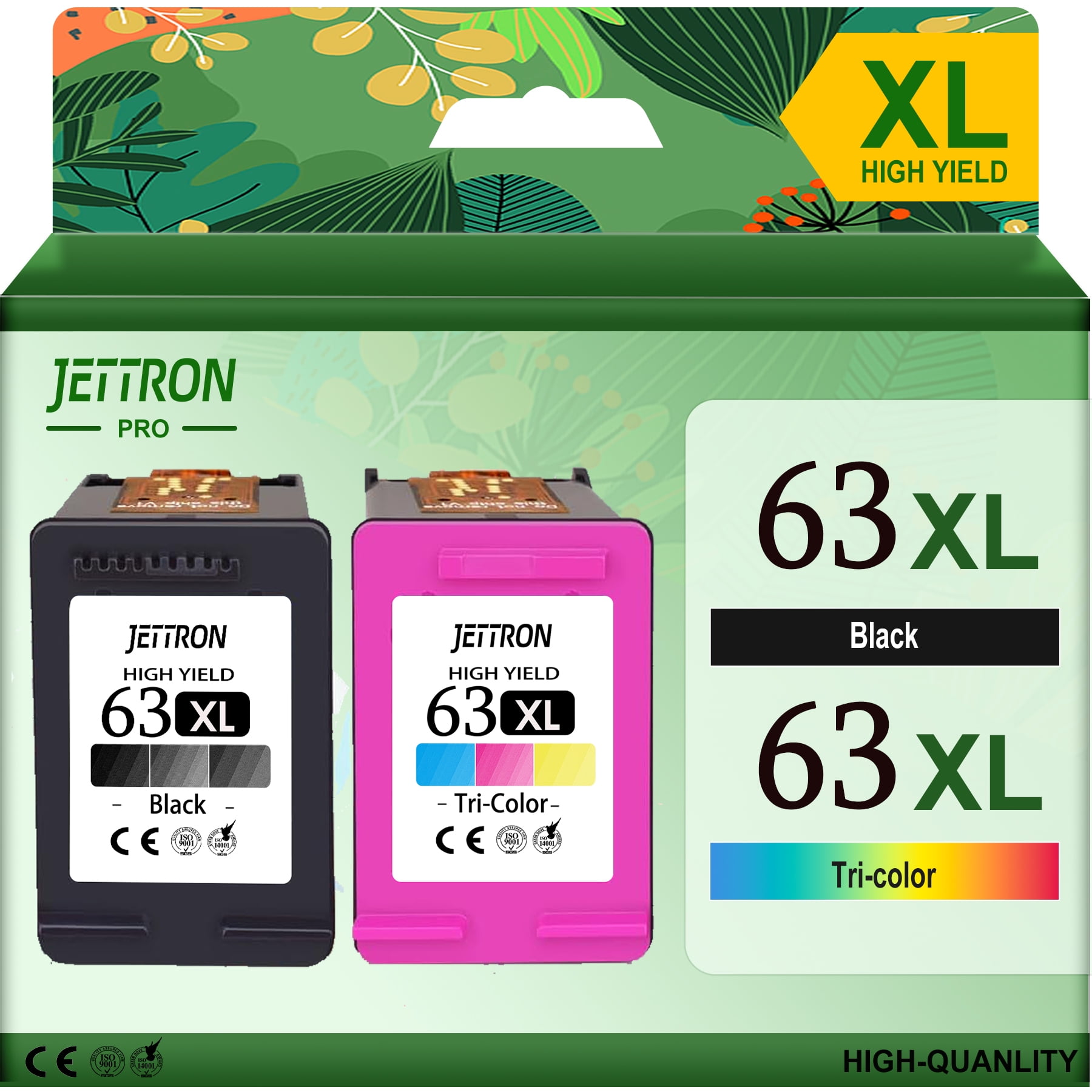 63XL Ink Cartridges for HP 63 Ink Cartridge Black and Tri-Color for HP ...