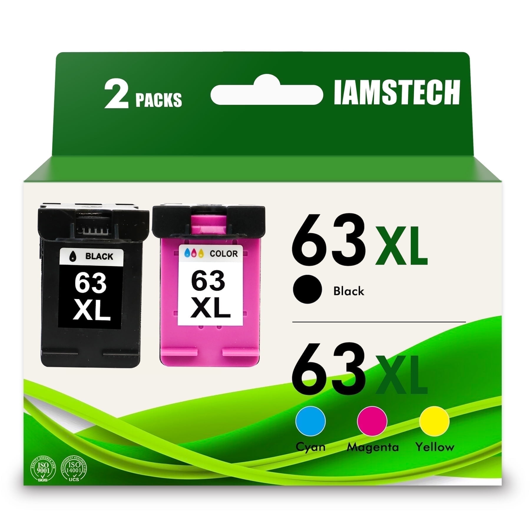 63XL Ink Cartridges Compatible for HP 63 63XL 63 XL Work with OfficeJet ...