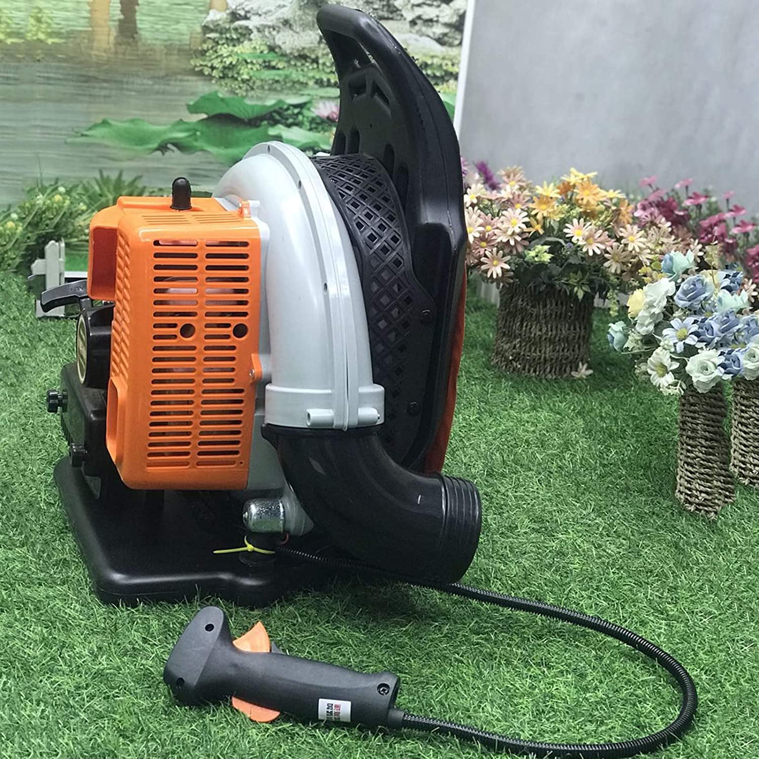 63cc 2 Stroke Leaf Blower Gas Powered Grass Sweeper for Lawn Care W ...