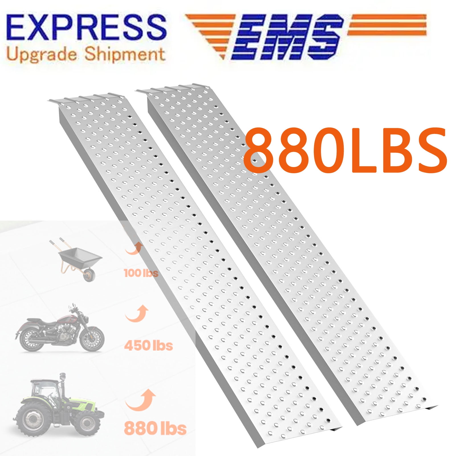 63in A3 Steel Versatile Loading Ramp,880 pounds Each Pair Capacity Long ...