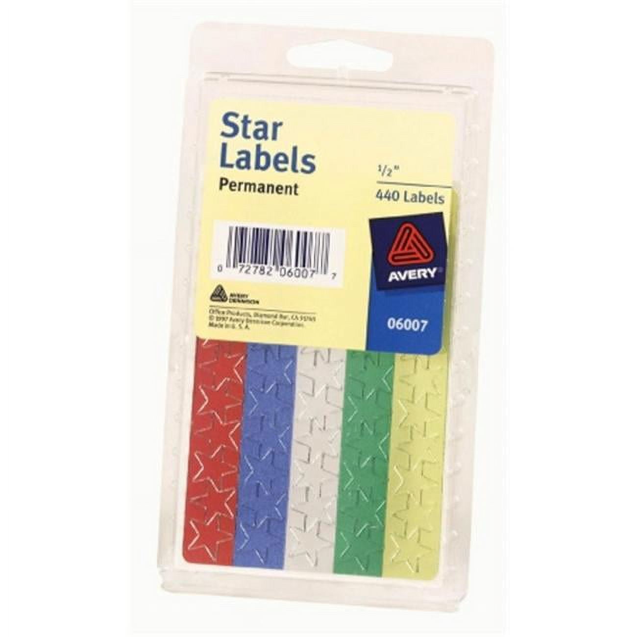 63in. Colored Star Labels .63in. Colored Star Labels - Assorted Colors ...