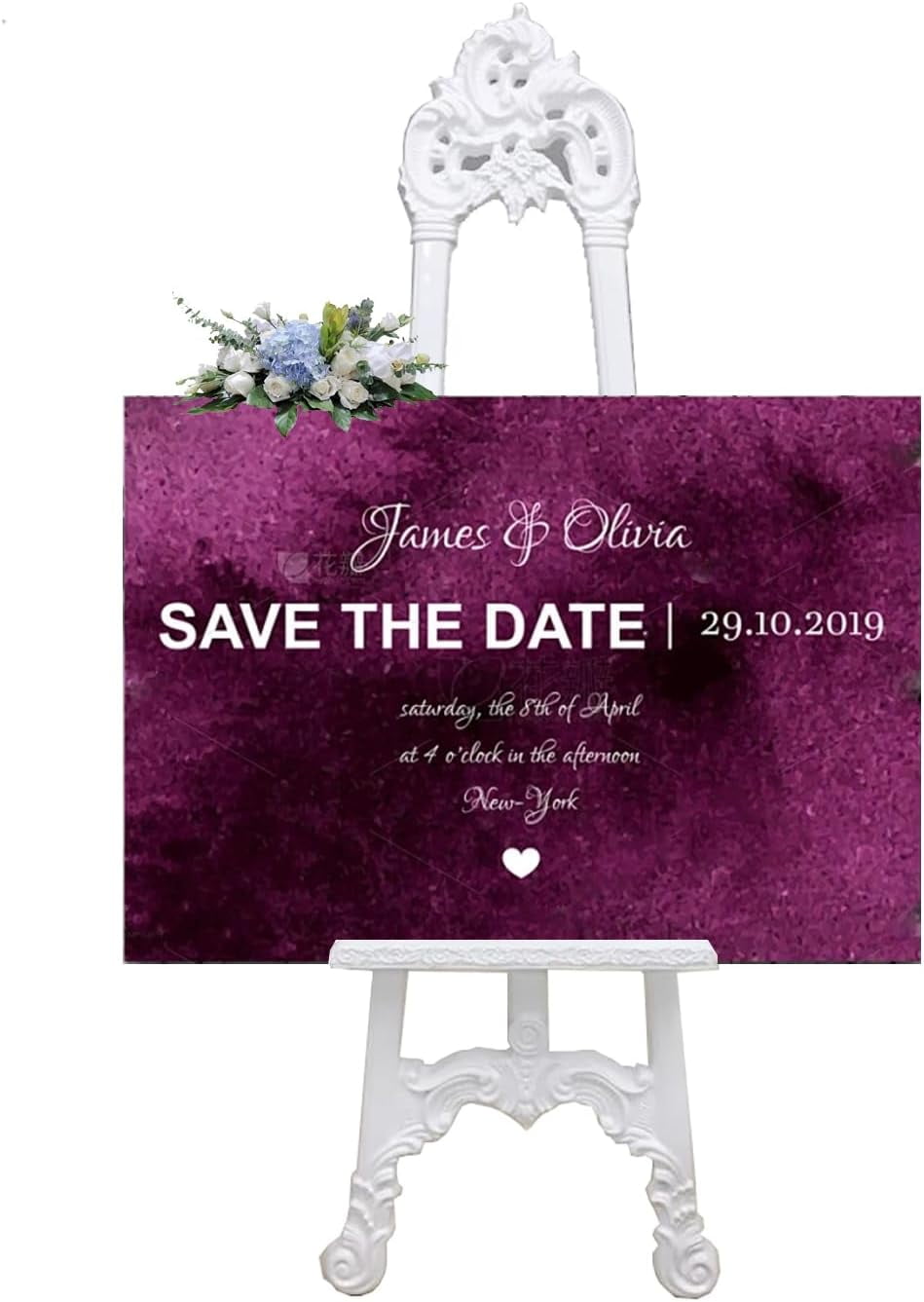 63in Display Easel Stand for Wedding Sign, Portable art floor-standing ...