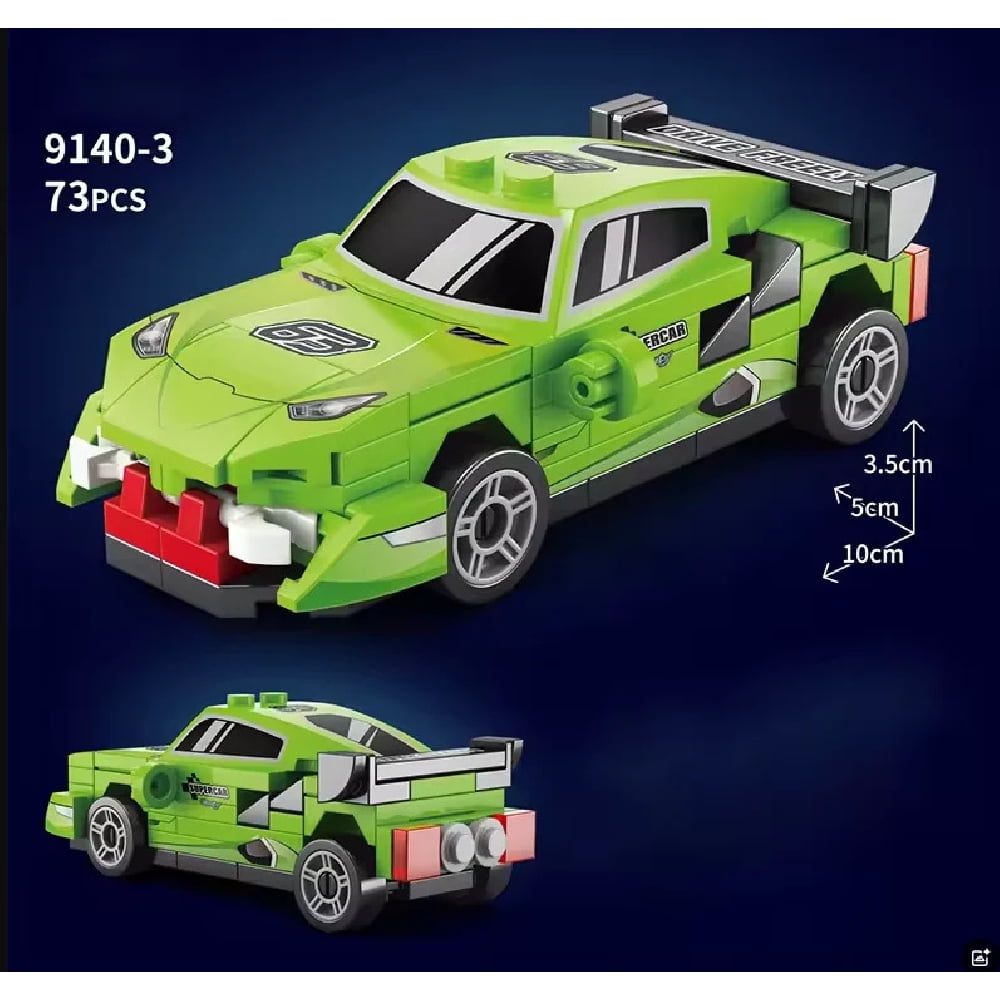 63pcs Pull-Back Race Car Building Blocks - STEM Educational Model Kit ...