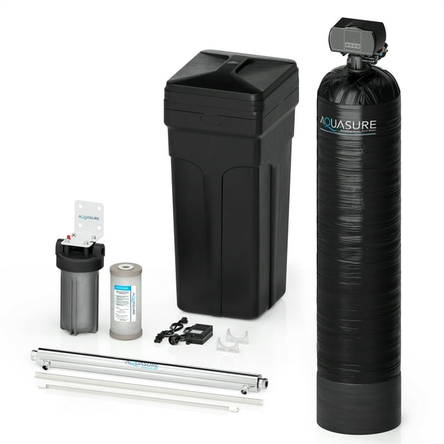 Aquasure Water Softener/Purifier, 64K Grains, 12 GPM UV Sterilizer ...