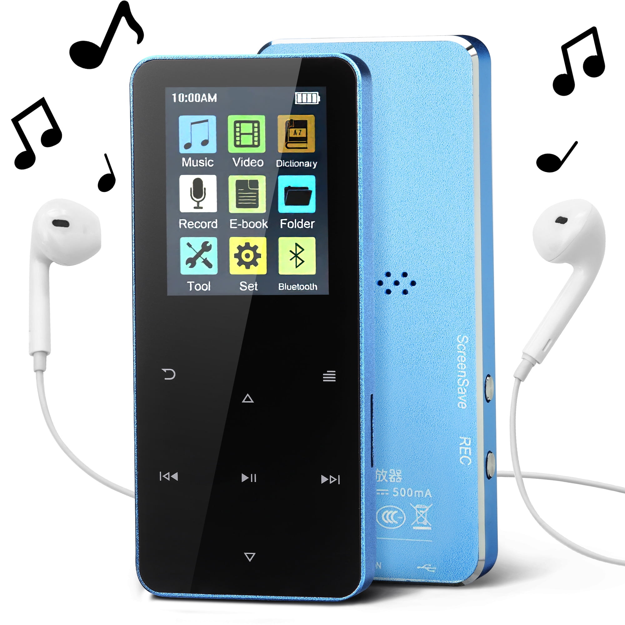 64/128GB MP3 Player with Bluetooth, Music Player with Speaker and 1.8 ...