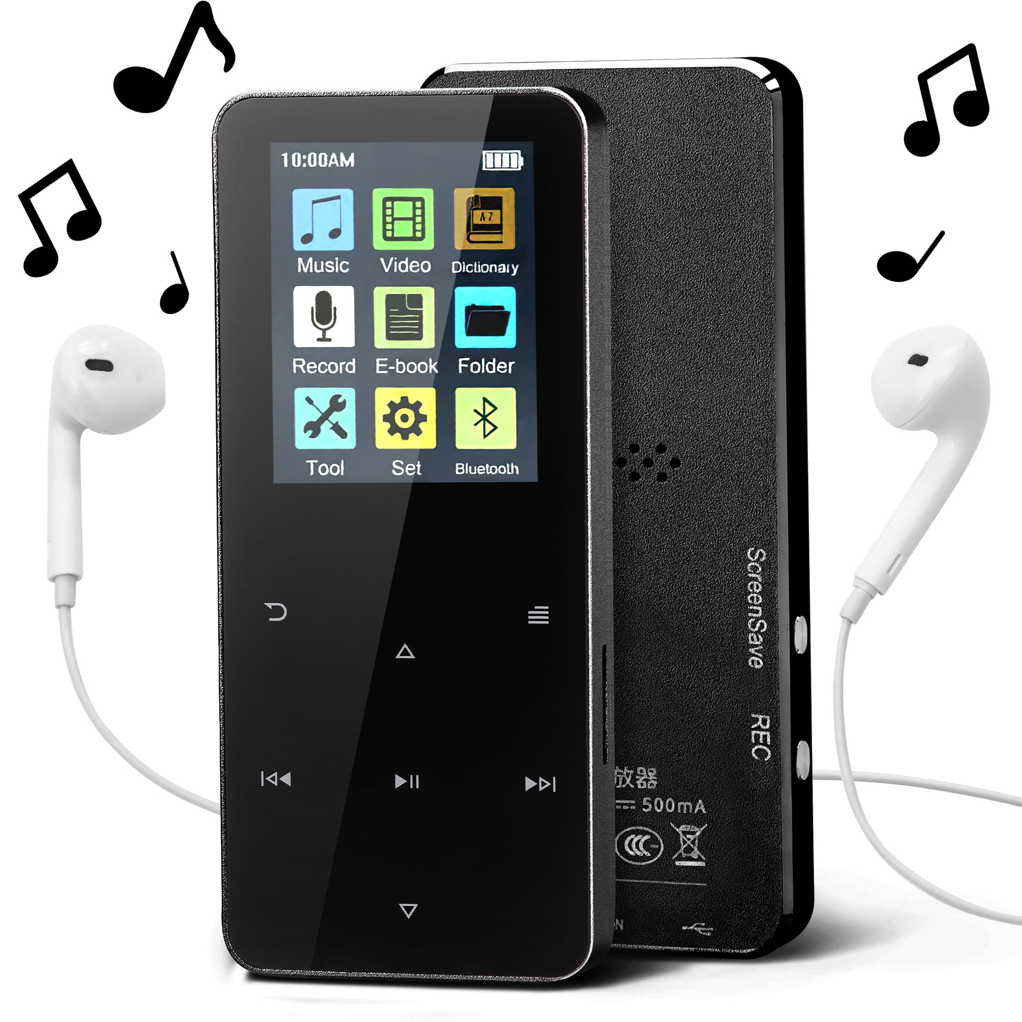64/128GB MP3 Player with Bluetooth, Music Player with Speaker and 1.8 ...