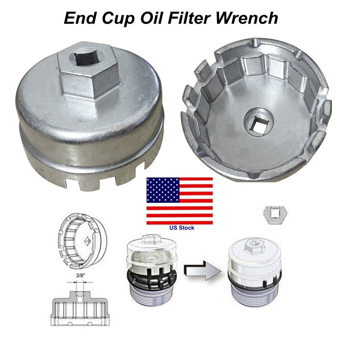 64.5MM Oil Filter Wrench For Toyota,Corolla & Lexus 4 Cylinder Prius ...