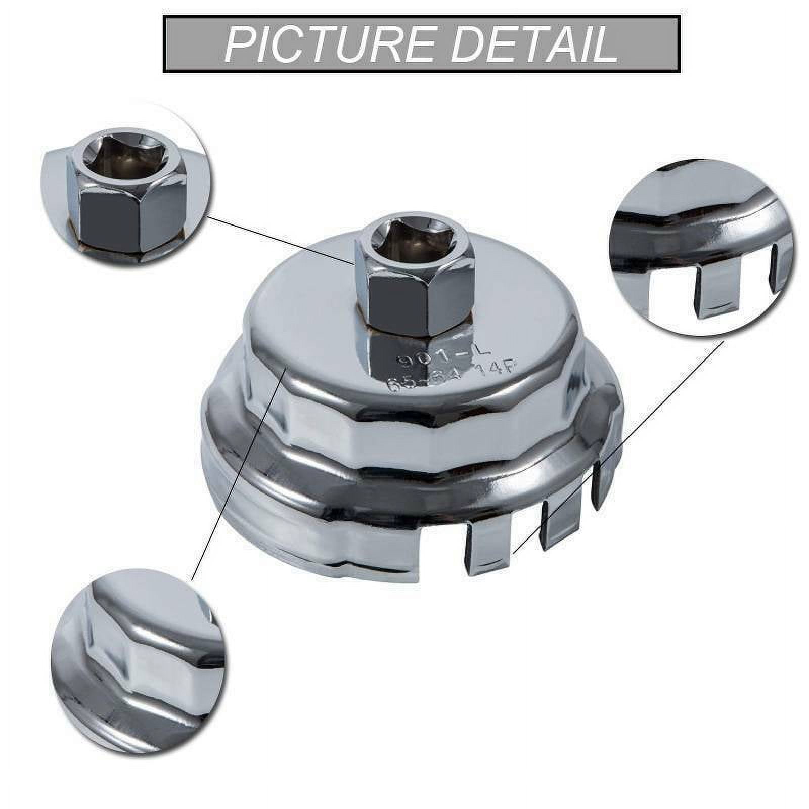 64.5mm 14 Flutes Oil Filter Wrench Cap Housing Tool For Toyota Corolla ...