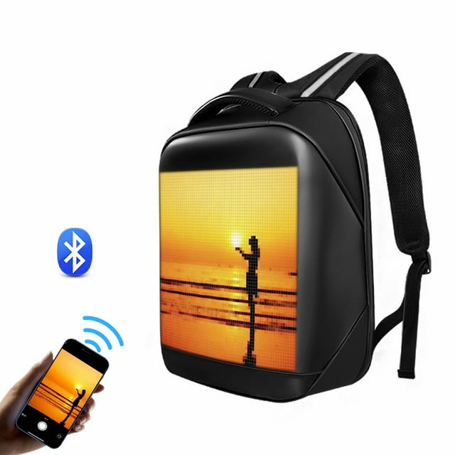 64*64LED Display Waterproof Schoolbag, RGB Full Color LED Screen ...