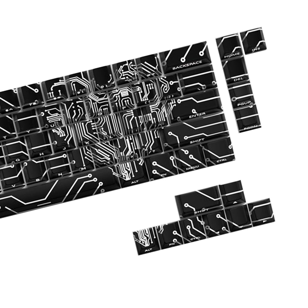 64/74Key Keycaps Customs Love Circuit Keycap Set Side Print Backlit ...