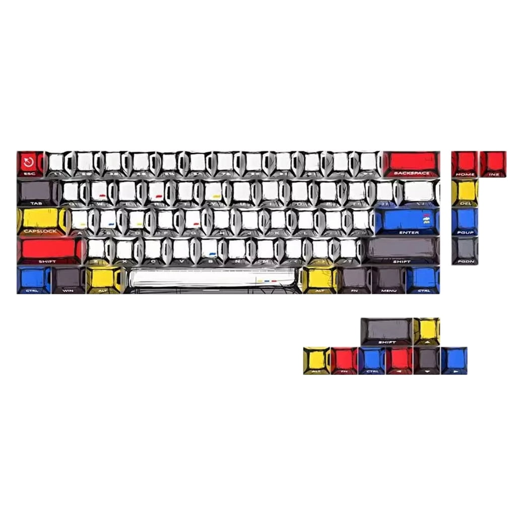 64/74Key Side Print Translucents Keycaps Comics Style Original Profile ...