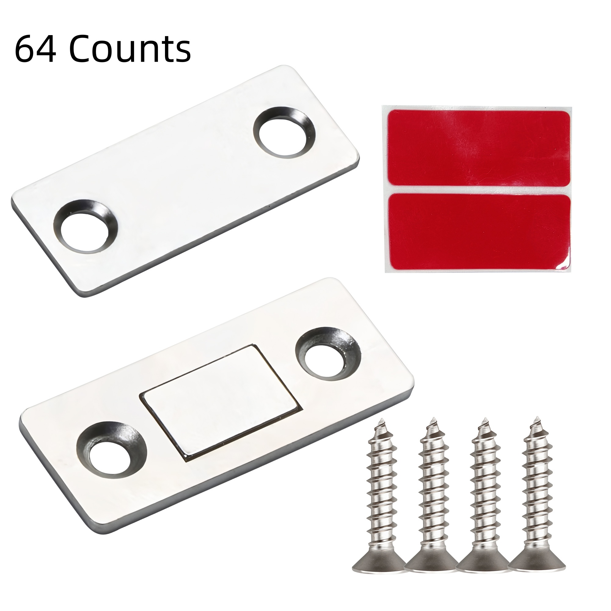 64 Counts Cabinet Magnetic Catch without Punching,Magnetic Strong ...