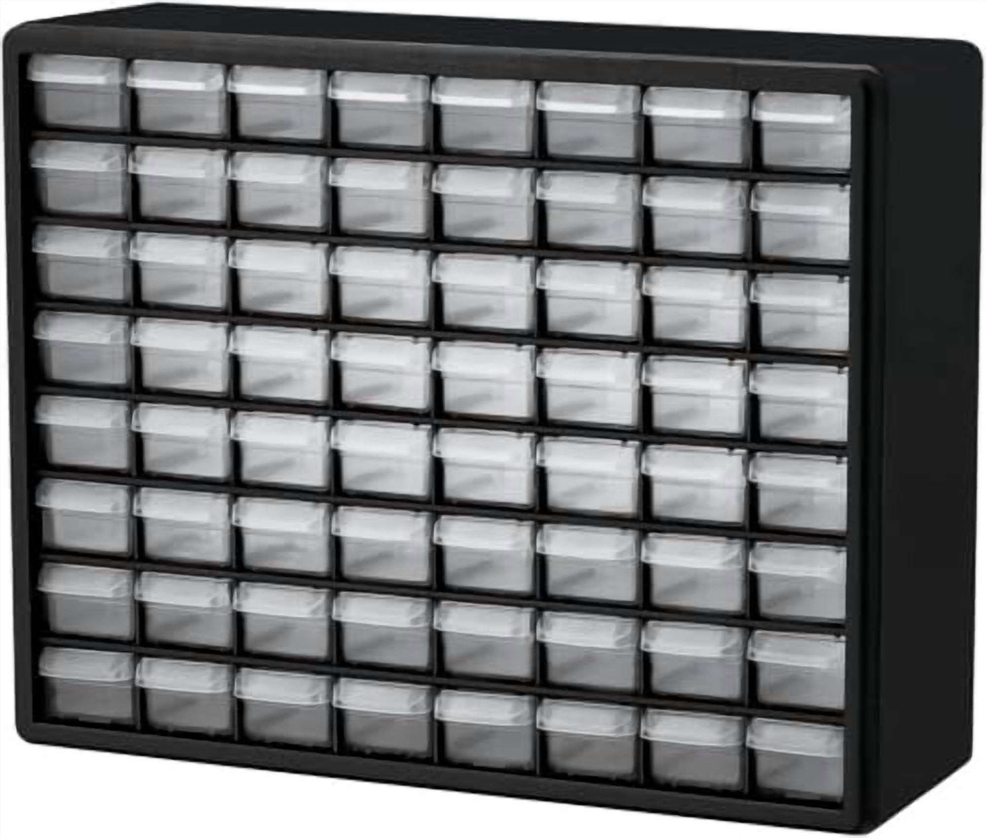 64-Drawer Plastic Drawer Storage Cabinet for Garage Organization, Bead ...