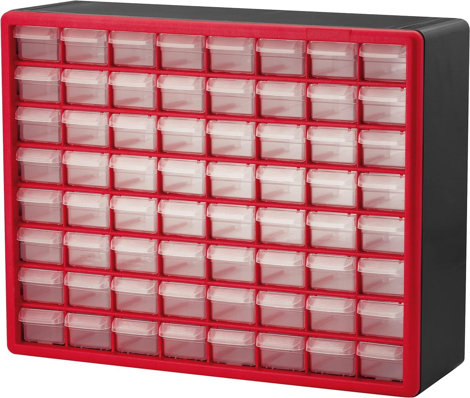 64-Drawer Plastic Drawer Storage Cabinet for Garage Organization, Bead ...