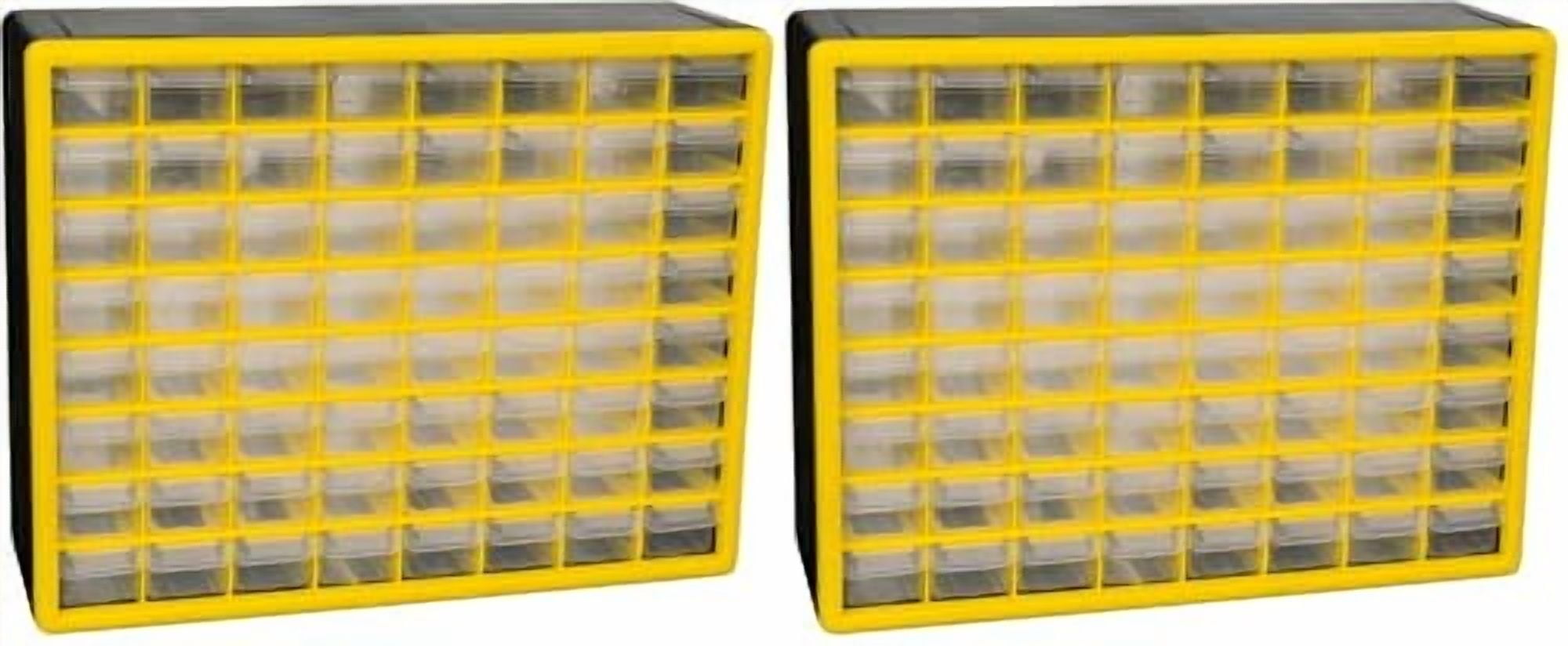 64-Drawer Plastic Drawer Storage Cabinet for Garage Organization, Bead ...