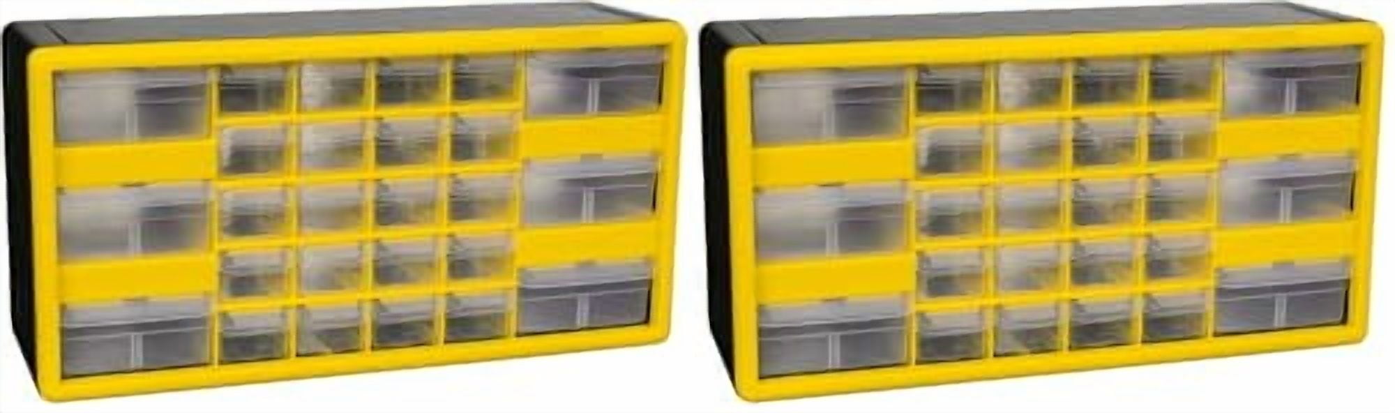 64-Drawer Plastic Drawer Storage Cabinet for Garage Organization, Bead ...