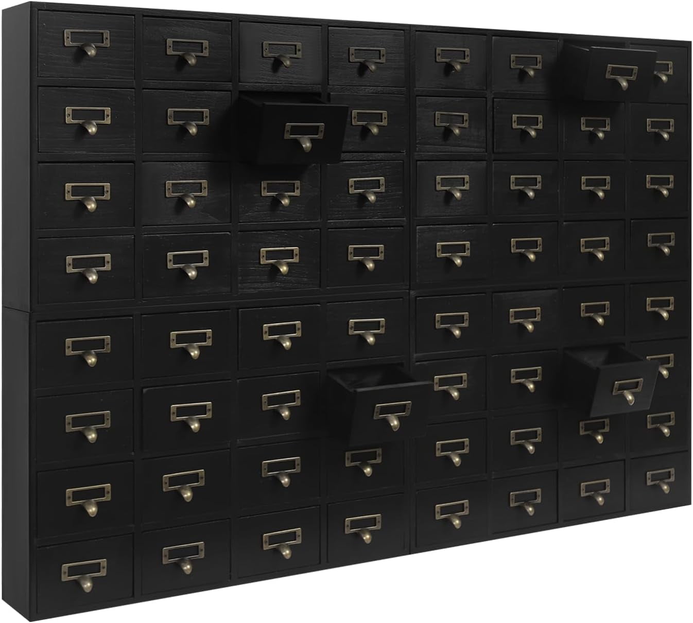 64-Drawer Vintage Wooden Storage Box, Traditiona Desk Apothecary ...