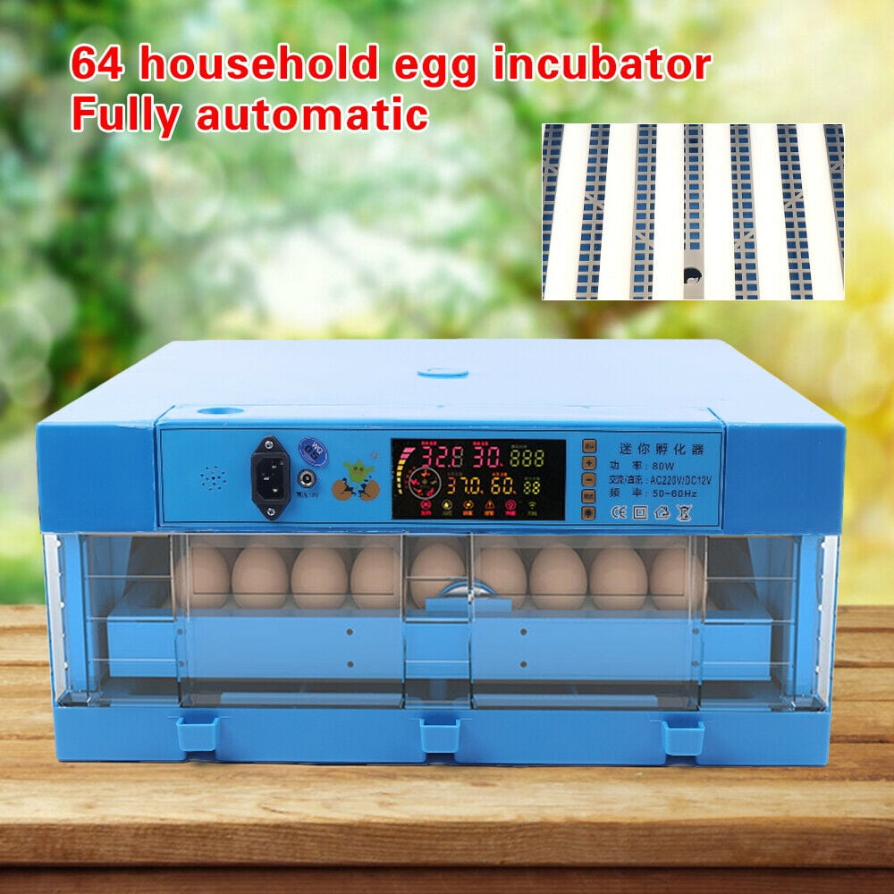 64 Eggs Digital Egg Hatcher Poultry Incubator Turning Machine Automatic - Walmart.com