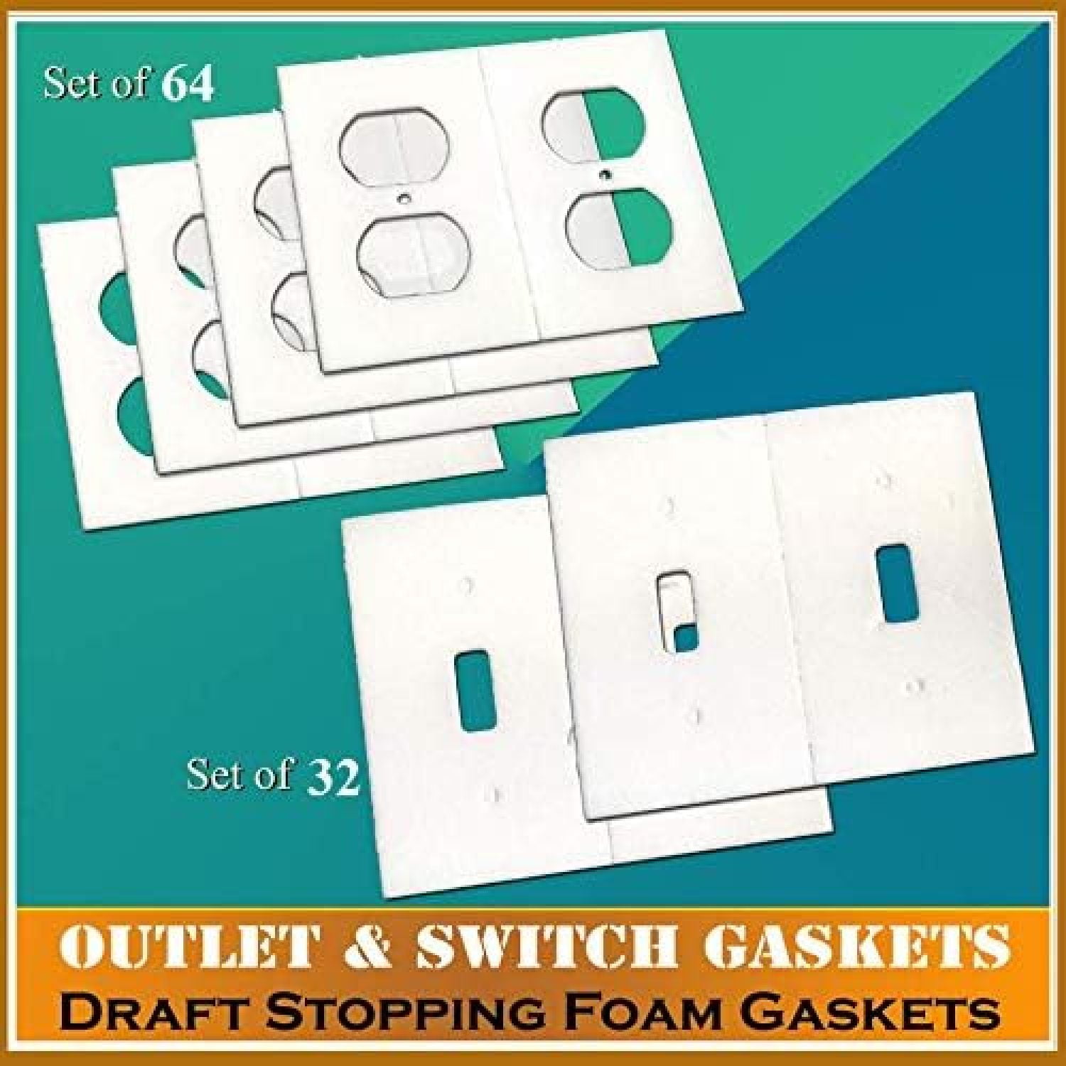 Hetayc Electrical Outlet Covers, Light Switch Plate Foam Gaskets ...
