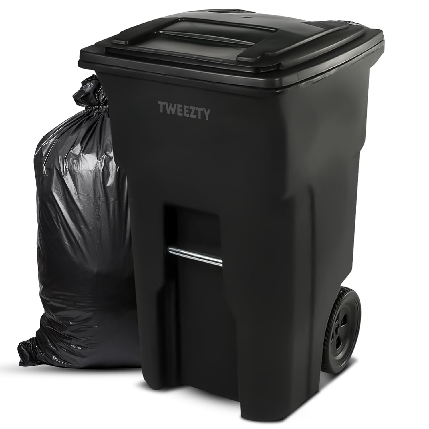 64 Gallon Heavy Duty Trash Can - Durable Plastic Garbage Bin with Lid ...