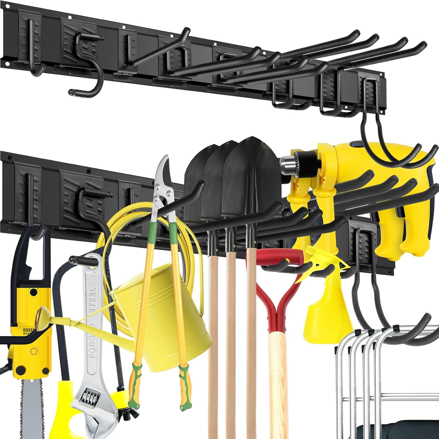 64 Inch Garage Tool Organizer Wall Mounted 12 Pcs Garage Organization ...