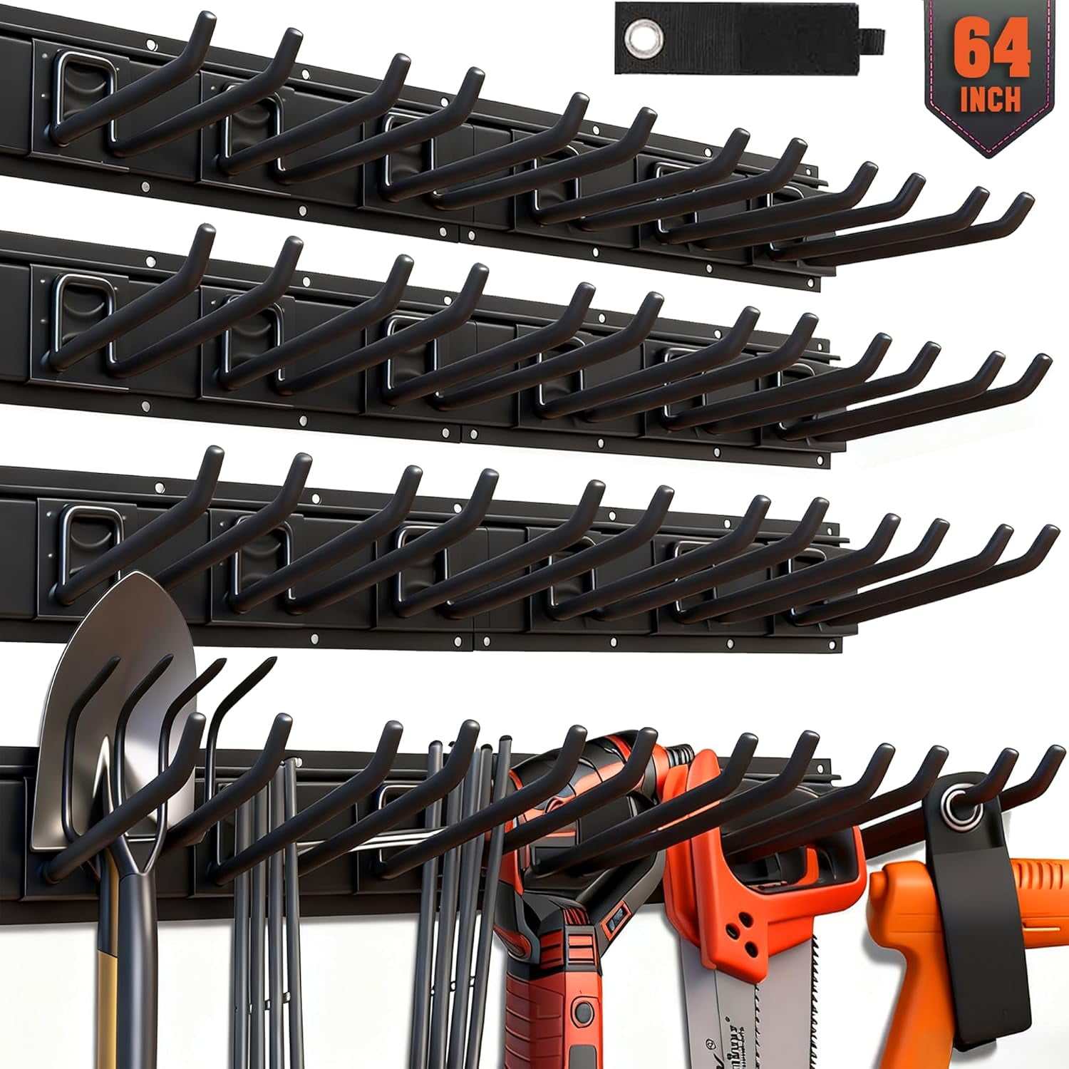 64-Inch Heavy Duty Garage Organization Rack, 14 Packs Max Load 600LB, 4 ...