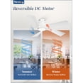 Zardon 64 Inch Heron Flush Mount Ceiling Fan with Light & Remote - Low ...