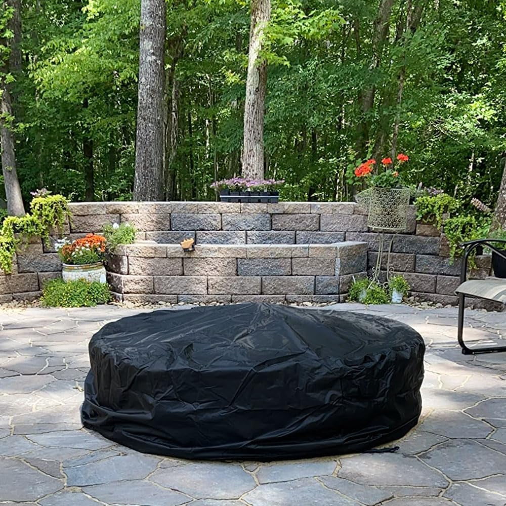 64 Inch Outdoor Built In Fire Pit Cover for In Ground Stone Firepit ...