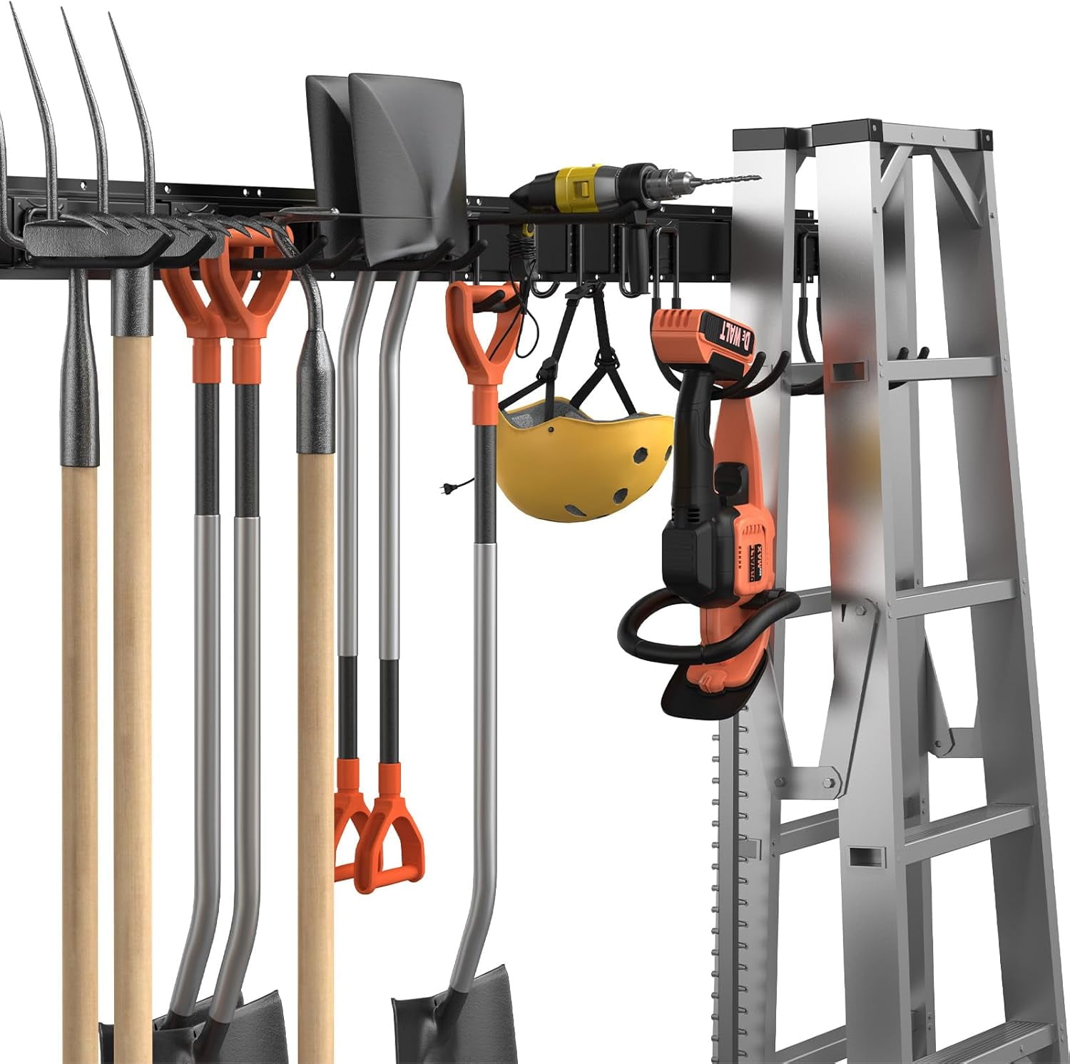 64 Inch Tool Storage Rack Wall Mount, Adjustable Garden Tool Organizer ...