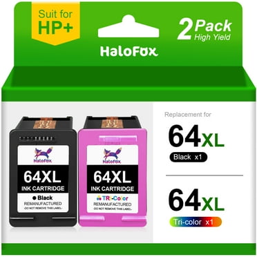 HP 64XL Ink Cartridge for Envy 7858, 7855, 7155, 6255, 7120, 7158 ...