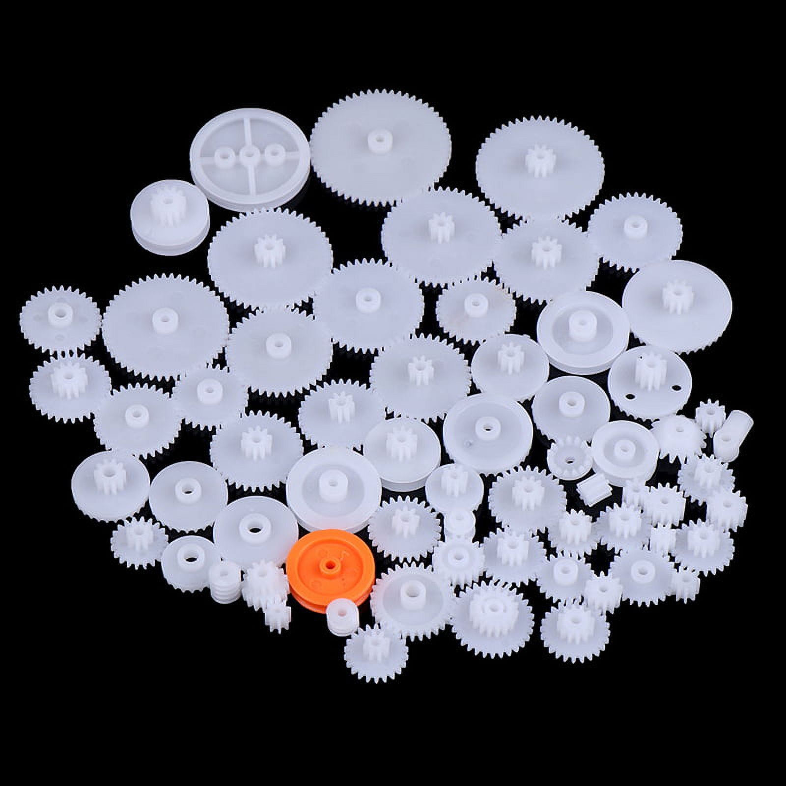 64 Kinds Plastic Shaft Single Double Layer Crown Worm Gears Cog Wheels ...