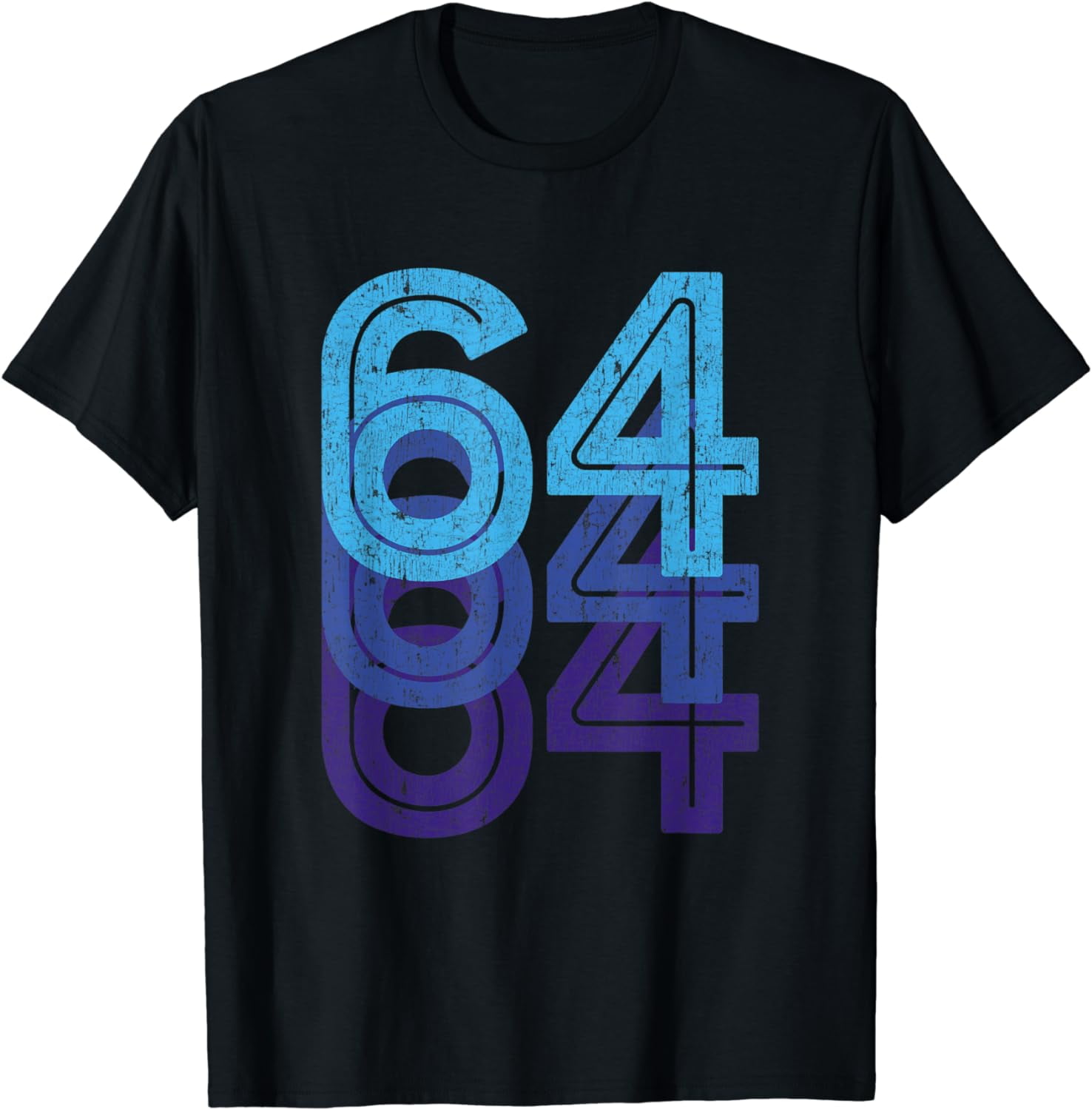 64 Lucky Number 64th Year Birthday Age Sports Team T-Shirt - Walmart.com