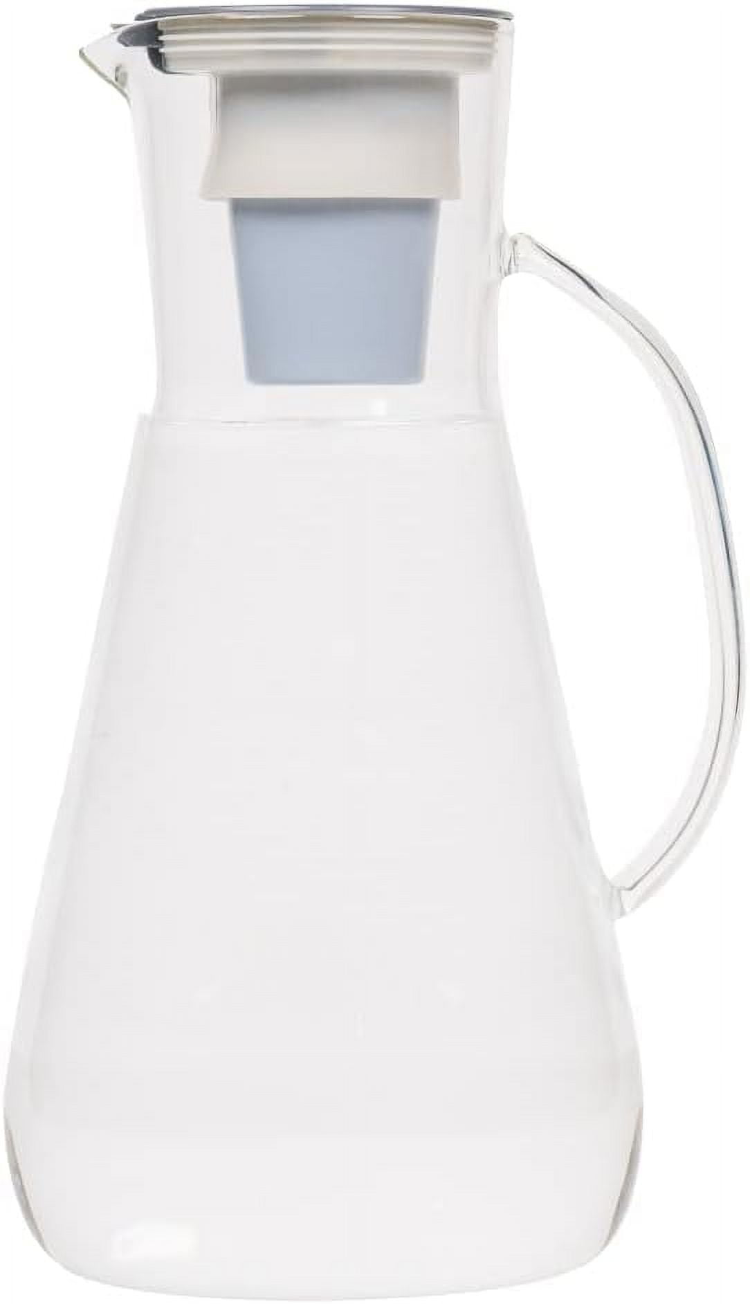 64 Ounce Water Filter Glass Pitcher, Patented Fast Flo Tech, 60 Second ...
