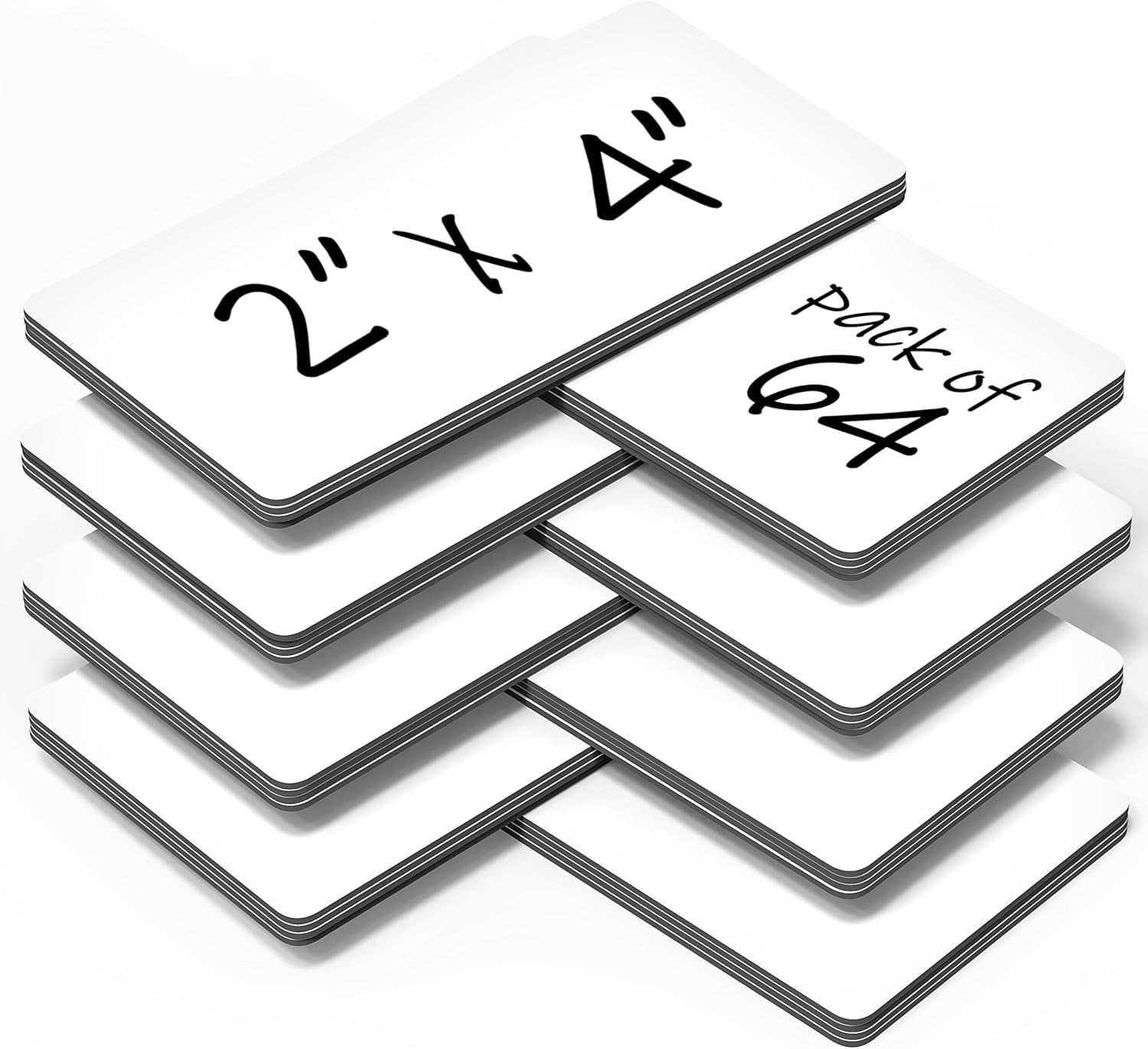 64 Pack Dry Erase Magnetic Labels 2x4 in - Magnetic Name Tags for ...