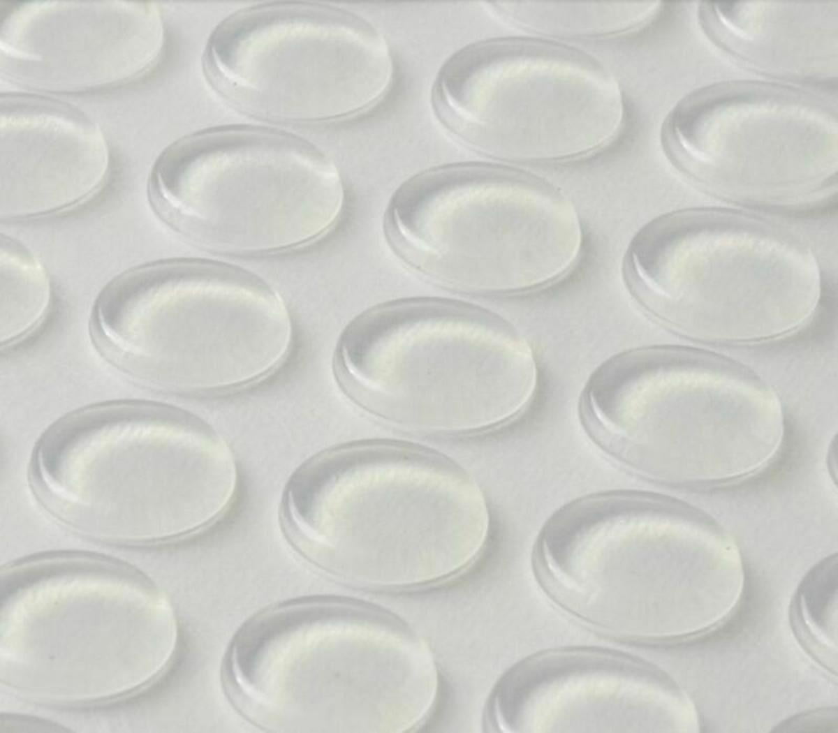 64 Pack Transparent Ball Round Anti-Collision Silicone Pad With 3M ...