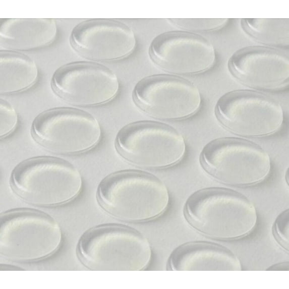 64 Pack Transparent Ball Round Anti-Collision Silicone Pad With 3M ...