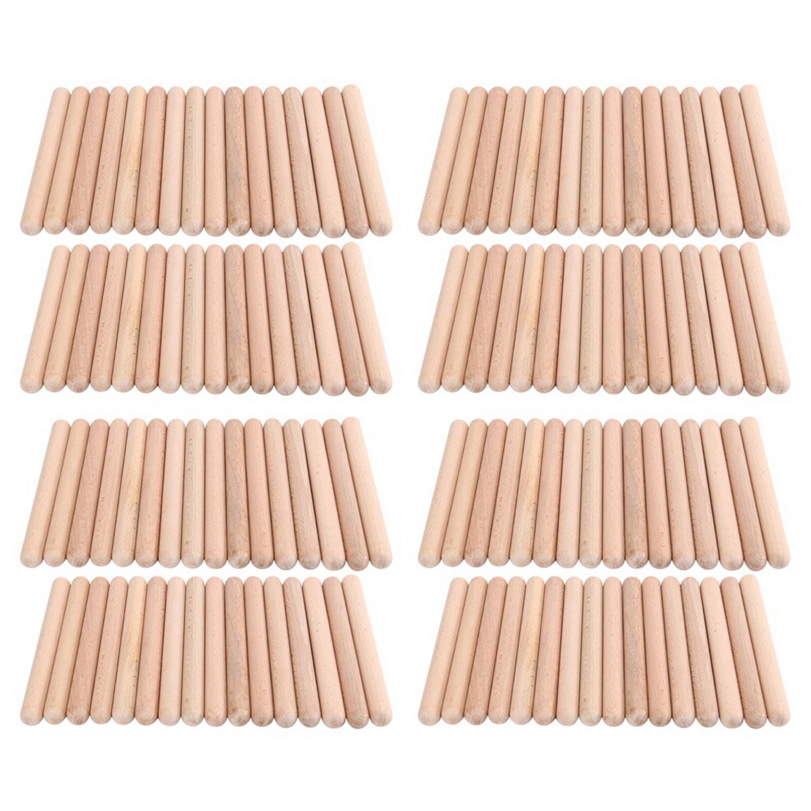 64 Pairs Classical Wood Claves Musical Percussion Instrument Natural ...
