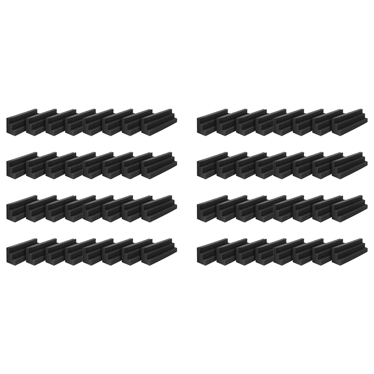 64 Pcs Acoustic Panels Bass Trap Corner Studio Foam Sound Insulation ...