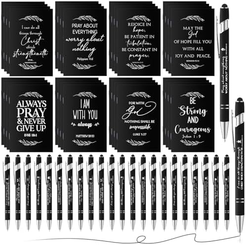 64 Pcs Christian Gifts Prayer Journal Bible Verse Notebooks Religious ...