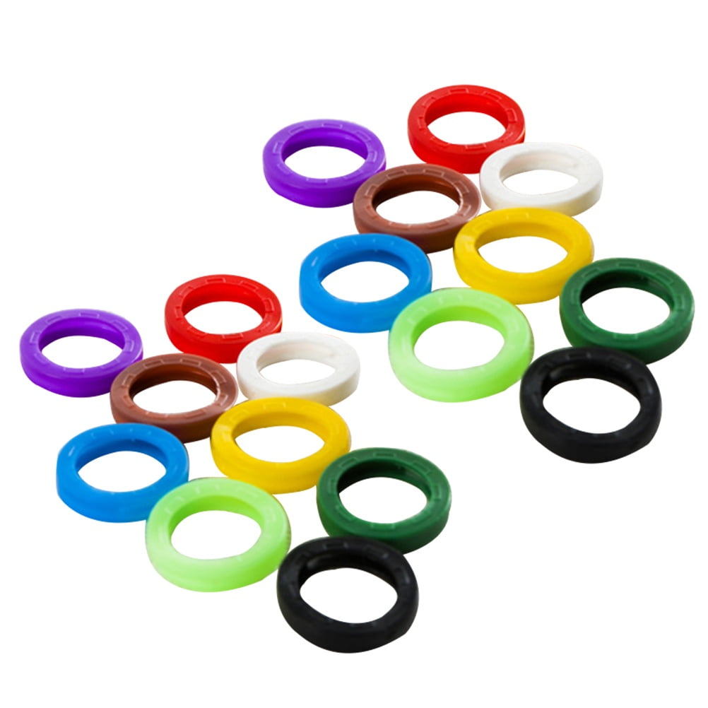 64 Pcs Key Caps for House Keys Color Coding Rings - Walmart.com