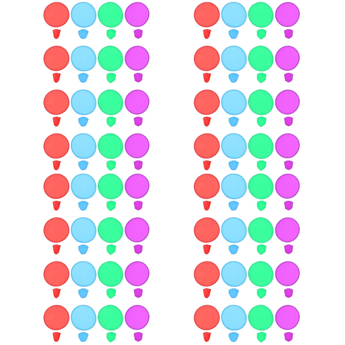 64 Pcs Round Fan Folding Flying Plate Plaything Childrens Toys Kids ...