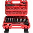 64-Piece 1/4" Drive Impact Socket Wrench Driver-Bits Set, Cr-V Metric ...
