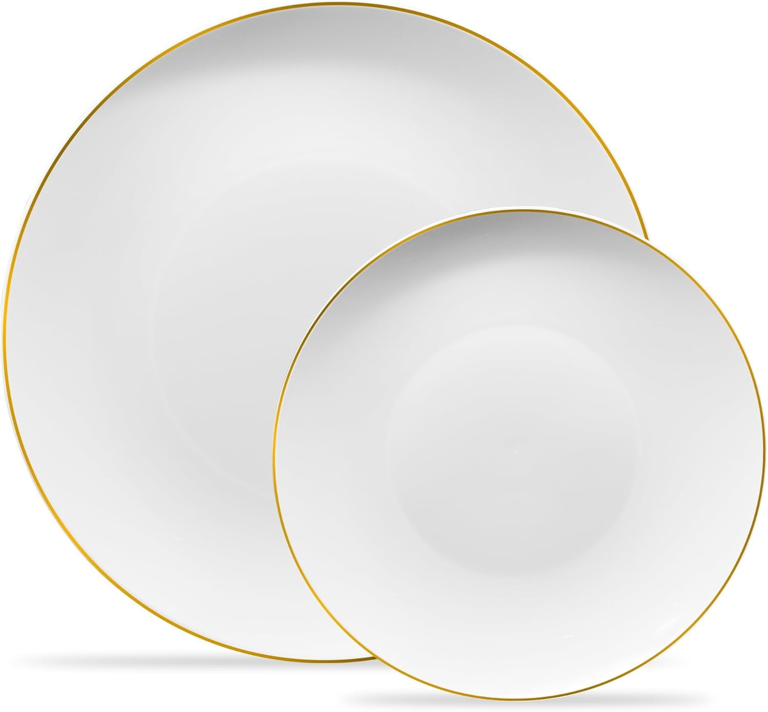 64 Piece Combo Plates Set includes 32 7'' inch Plates & 32 10'' inch ...