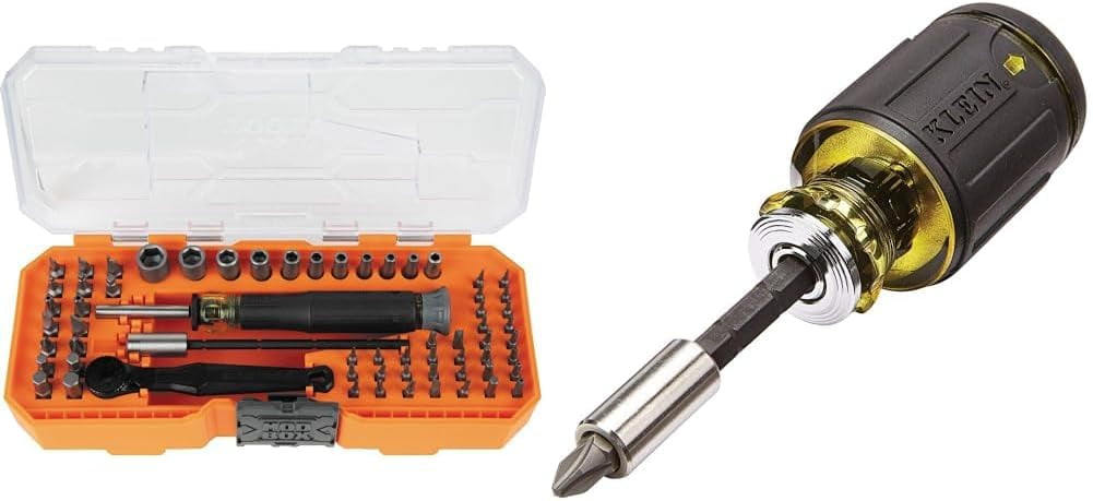 64-Piece Micro-Ratchet Precision Driver Set with 8-in-1 Adjustable ...