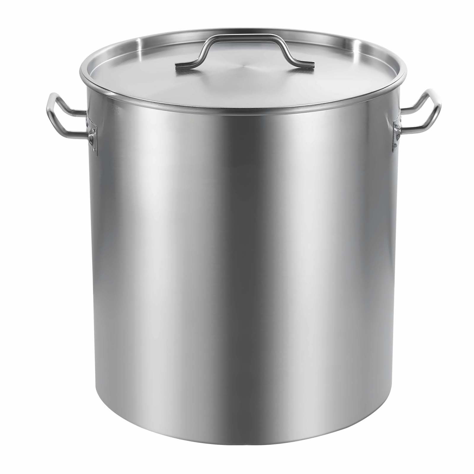 64 QT Stainless Steel Stockpot - Large Capacity Kitchen Pot with Basket ...