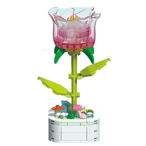 64 Styles Rose Flower Building Block Flower Eternal Bouquet Prickly ...