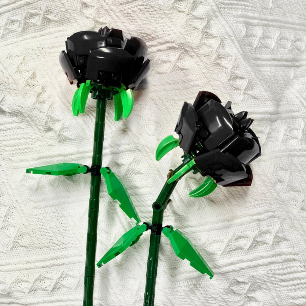 64 Styles Rose Flower Building Block Flower Eternal Bouquet Prickly ...